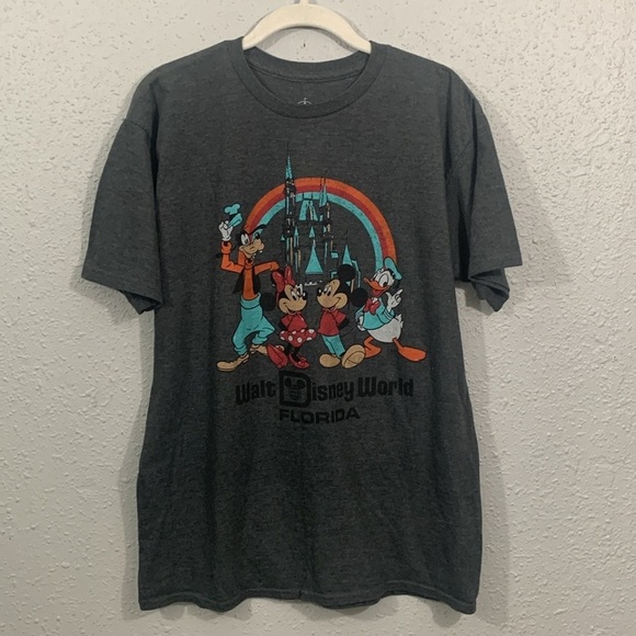 Disney | Shirts | Disney Parks Walt Disney World Rainbows Characters ...